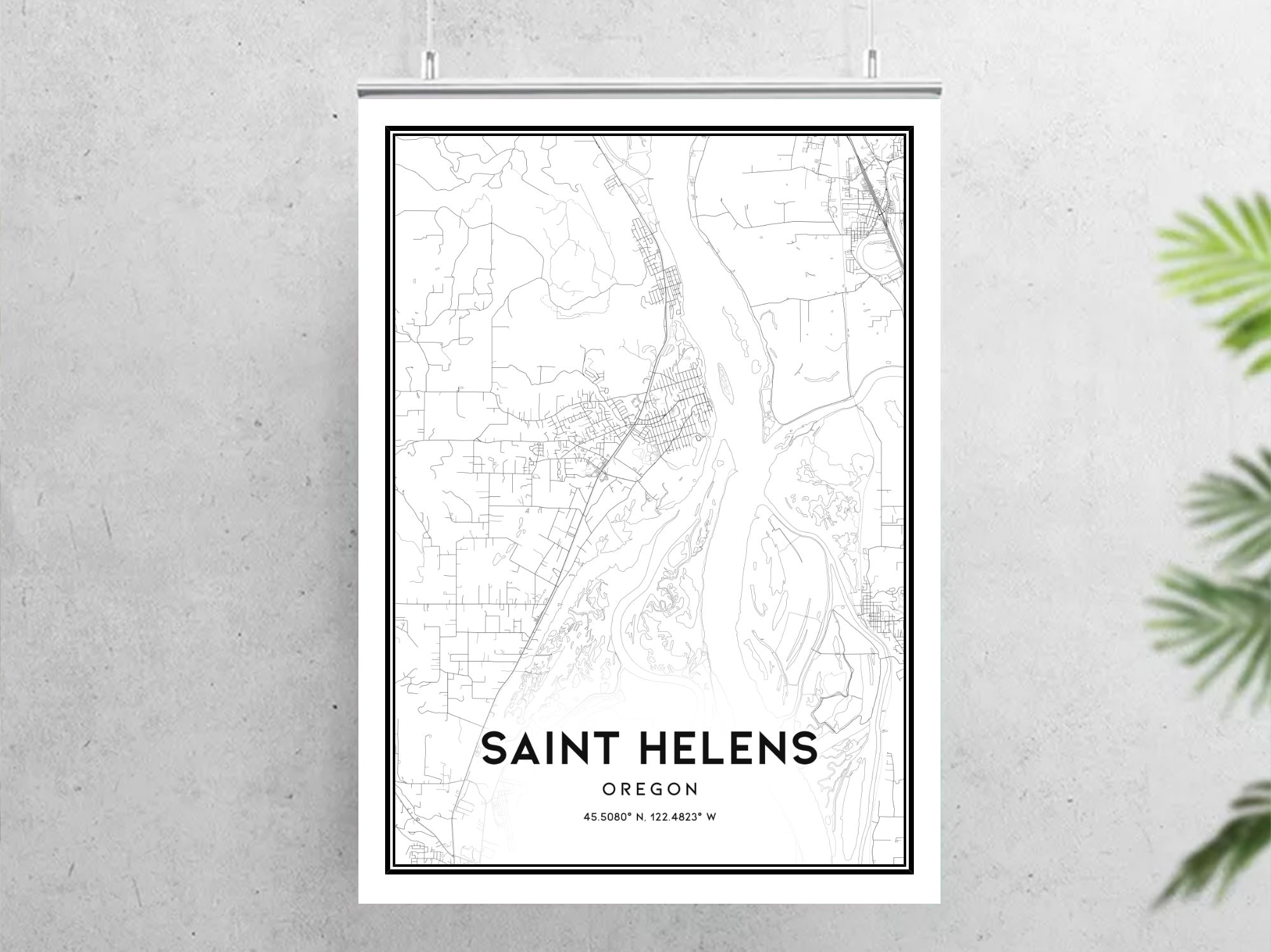 Saint Helens Map Print, Saint Helens Map Poster Wall Art, or City Map ...