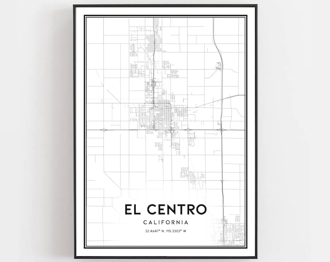El Centro Map, El Centro, California, City Map, Home Town Map, El ...