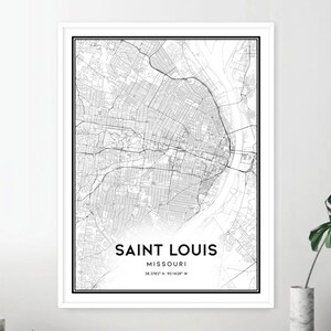 Saint Louis Map Print, Saint Louis Map Poster Wall Art, Mo City Map ...