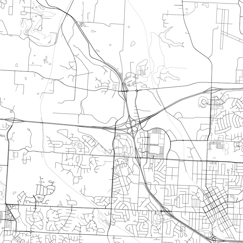 Lees Summit Map Print, Lees Summit Map Poster Wall Art, Mo City Map ...