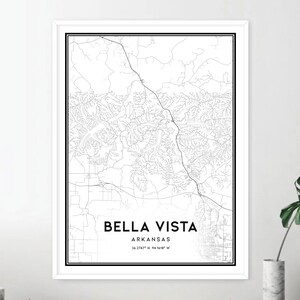 Bella Vista Map Print, Bella Vista Map Poster Wall Art, Ar City Map ...