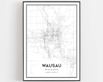 Wausau Street Map - Etsy