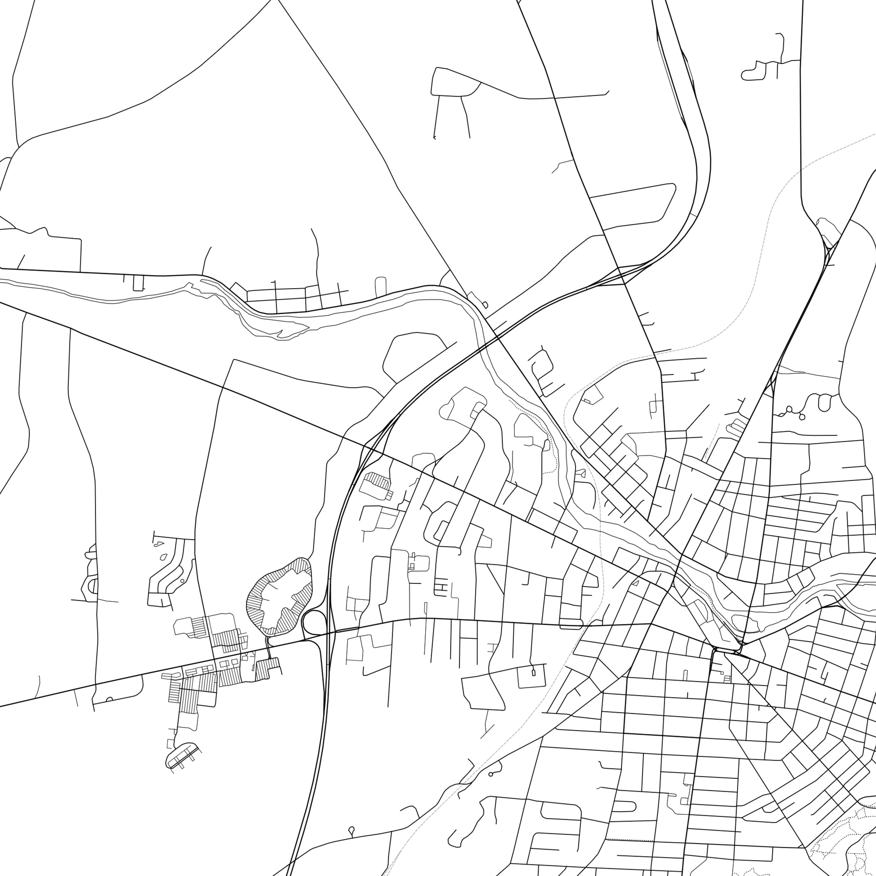 Watertown Map Print Watertown Map Poster Wall Art Ny City | Etsy