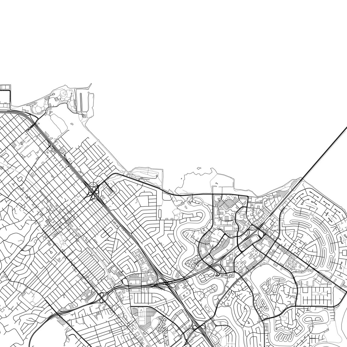 Foster City Map Print Foster City Map Poster Wall Art Ca - Etsy