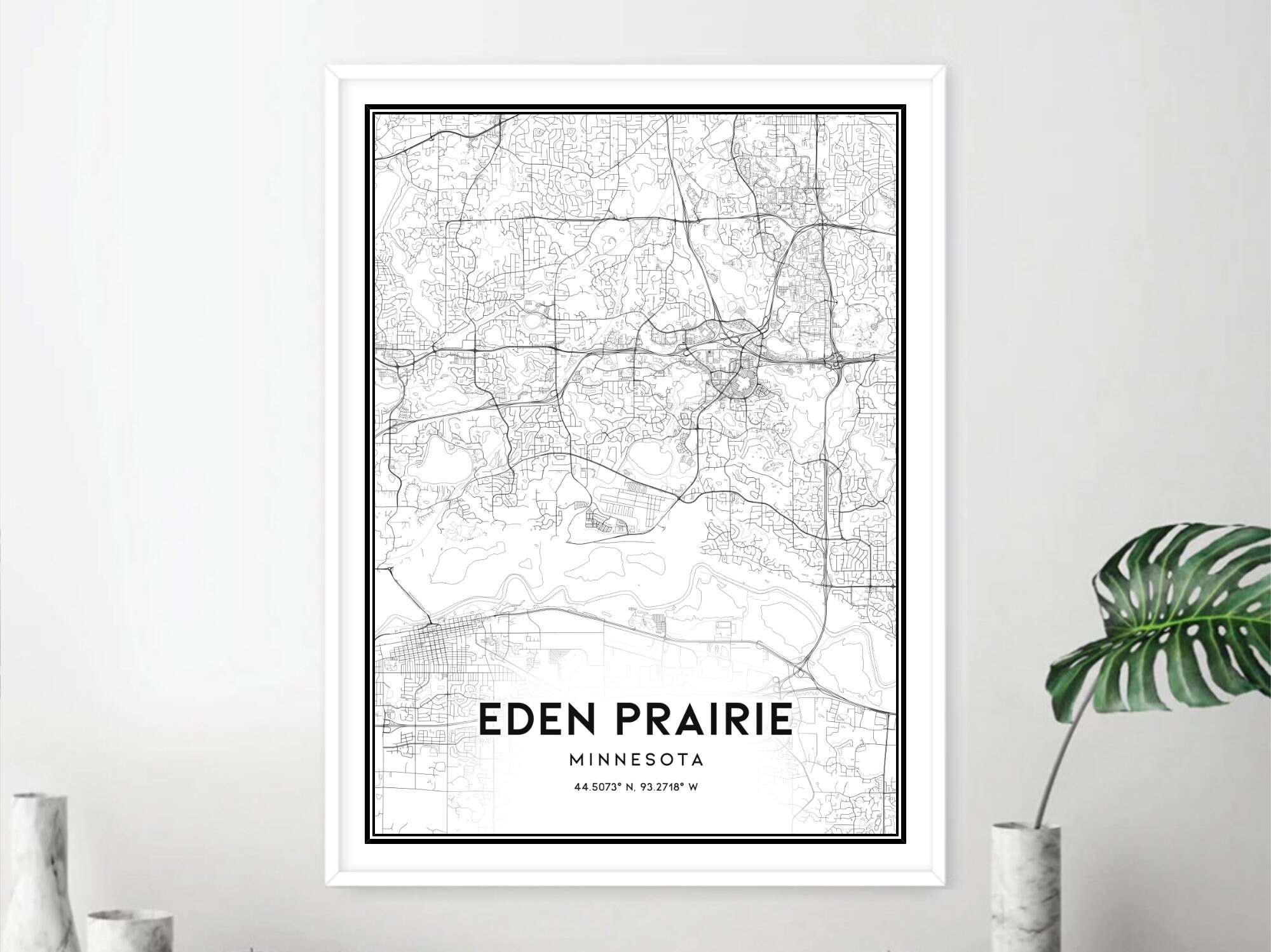 Eden Prairie Map Print Eden Prairie Map Poster Wall Art Mn - Etsy