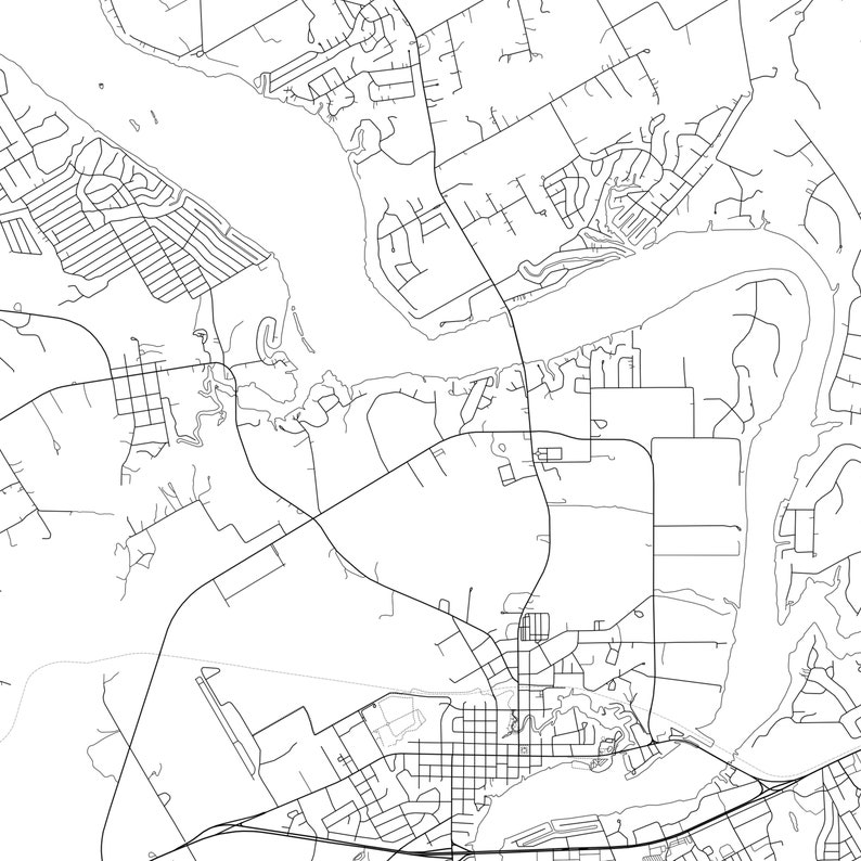 Granbury Map Print Granbury Map Poster Wall Art Tx City Map - Etsy