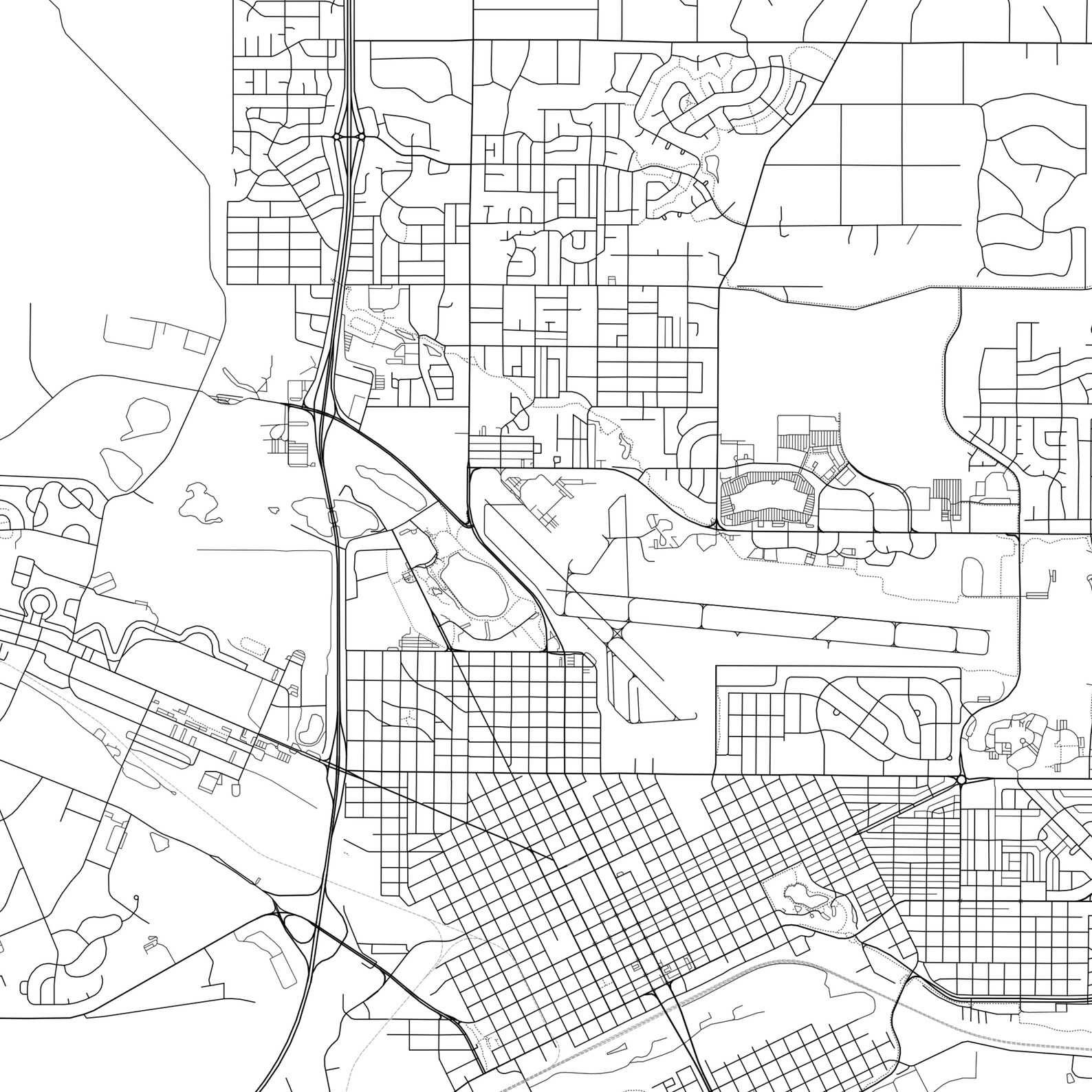 Cheyenne Map Print, Cheyenne Map Poster Wall Art, Wy City Map, Wyoming ...