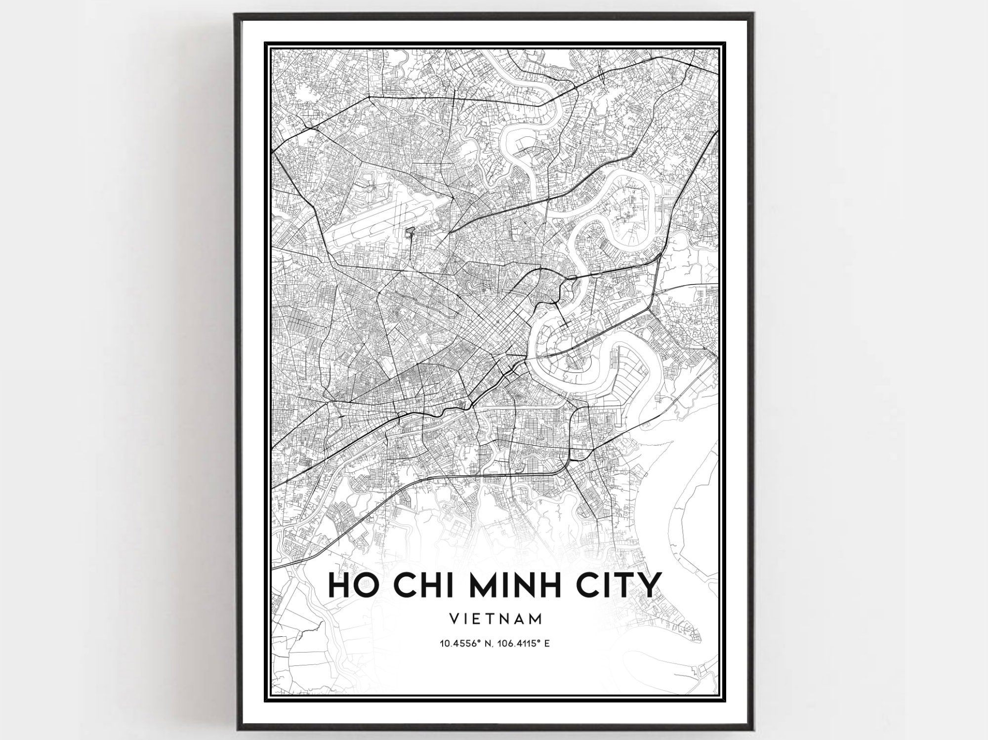 Ho Chi Minh City Map Print Ho Chi Minh City Map Poster Wall - Etsy