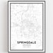 Springdale Map Print Springdale Map Poster Wall Art Ar City - Etsy