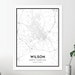 Wilson Map Print Wilson Map Poster Wall Art Nc City Map - Etsy