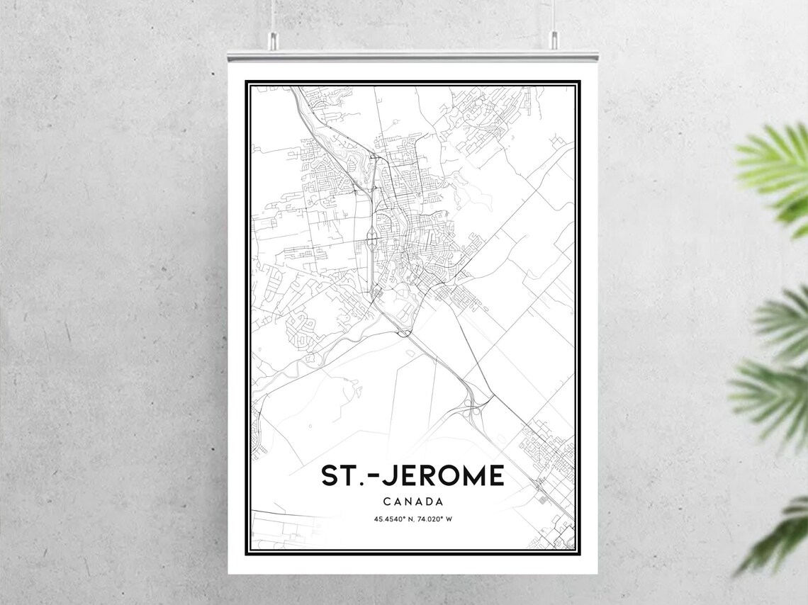 St.jerome Map Print St.jerome Map Poster Wall Art - Etsy