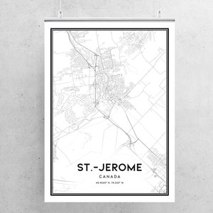 St.jerome Map Print St.jerome Map Poster Wall Art | Etsy