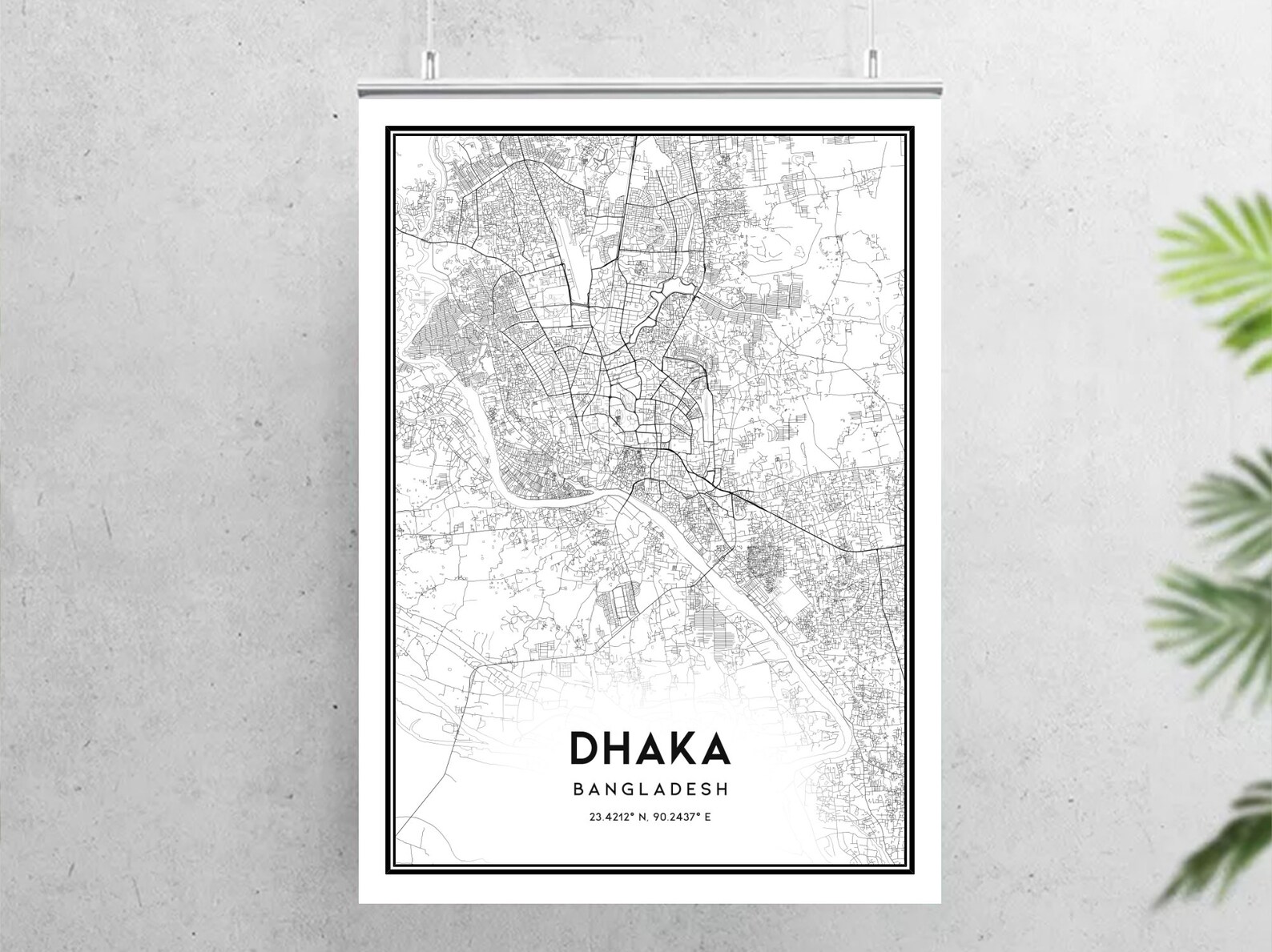 Dhaka Map Print Dhaka Map Poster Wall Art Dhaka City Map - Etsy