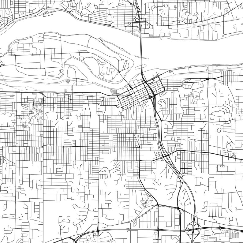Moline Map Print Moline Map Poster Wall Art Il City Map | Etsy