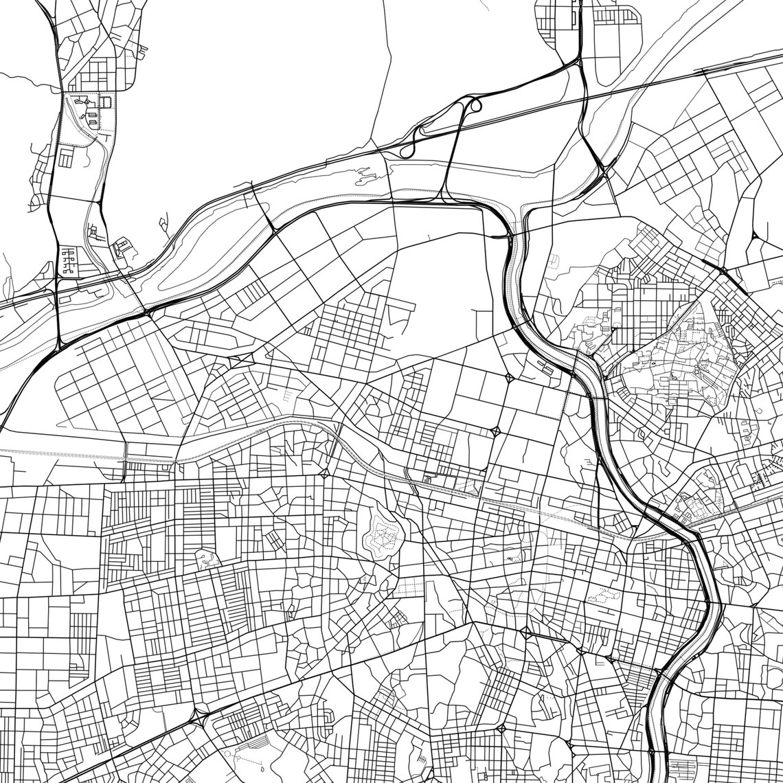 Daegu Map Print, Daegu Map Poster Wall Art, Daegu City Map, Daegu Print ...