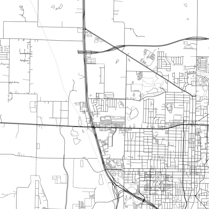 Denton Map Print, Denton Map Poster Wall Art, Tx City Map, Texas Print ...