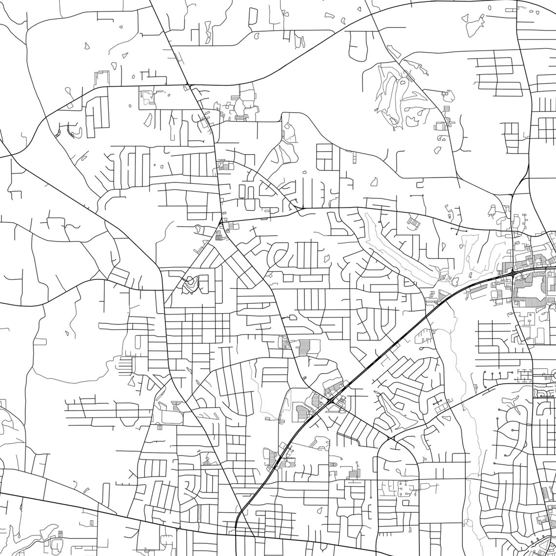 Longview Map Print Longview Map Poster Wall Art Tx City Map | Etsy