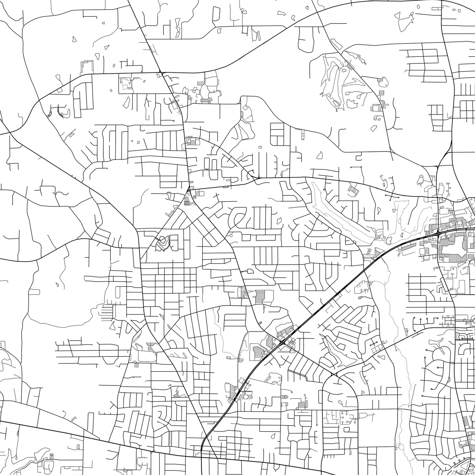 Longview Map Print Longview Map Poster Wall Art Tx City Map | Etsy
