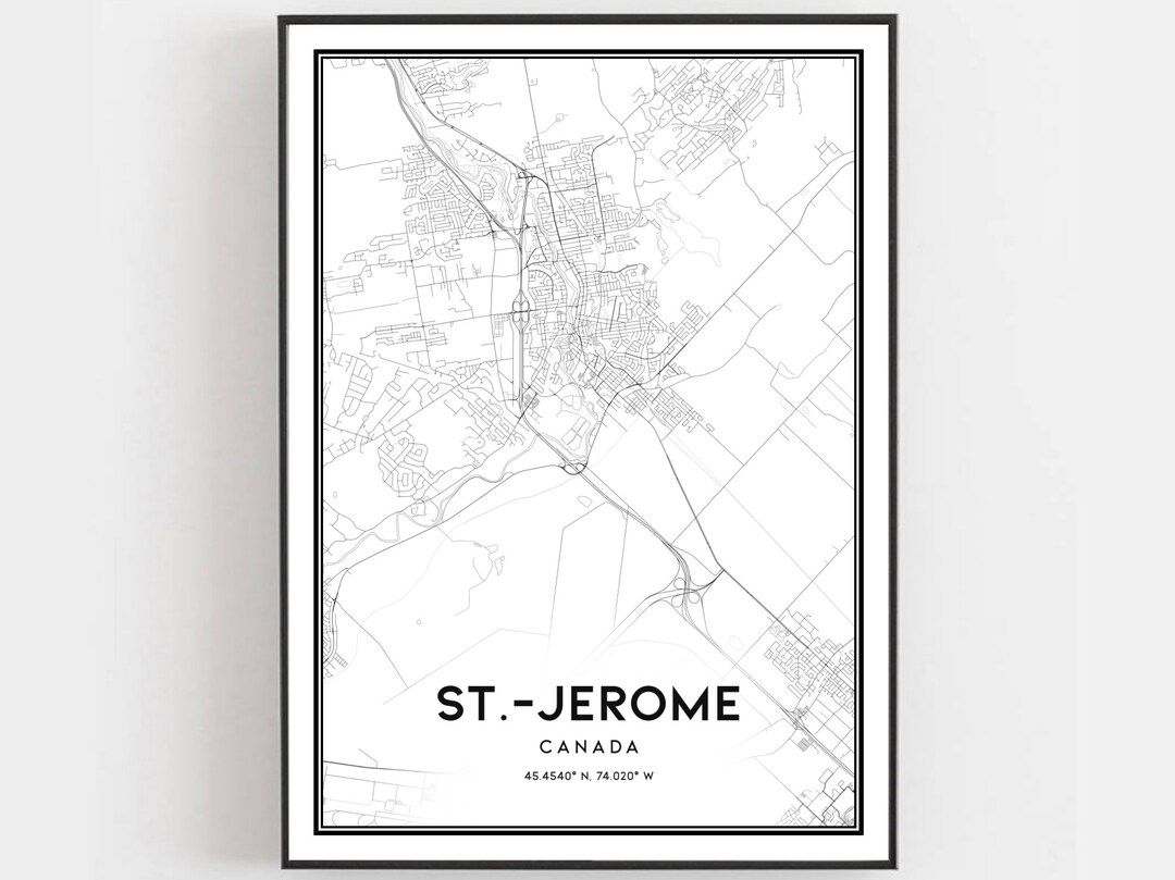 St.jerome Map Print, St.jerome Map Poster Wall Art, St.jerome City Map ...