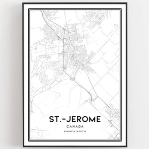 St.jerome Map Print, St.jerome Map Poster Wall Art, St.jerome City Map ...