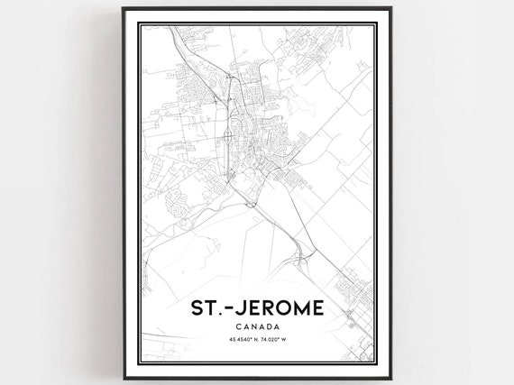 St.jerome Map Print St.jerome Map Poster Wall Art | Etsy