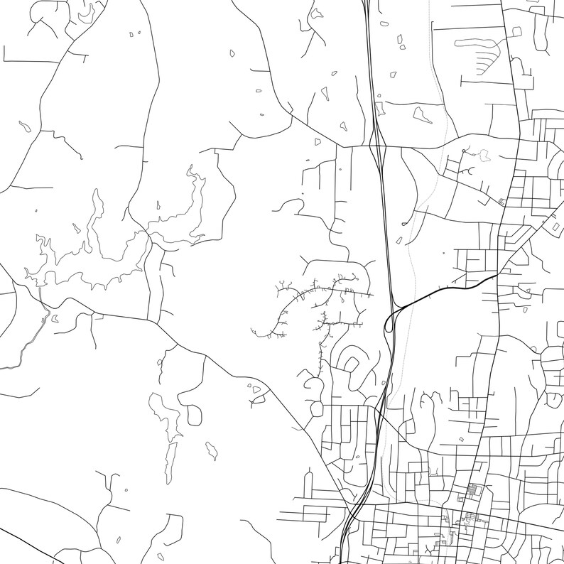 Asheboro Map Print Asheboro Map Poster Wall Art Nc City Map - Etsy France