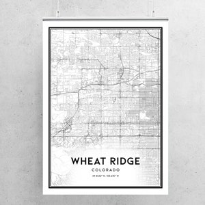 Wheat Ridge Map Print, Wheat Ridge Map Poster Wall Art, Co City Map ...