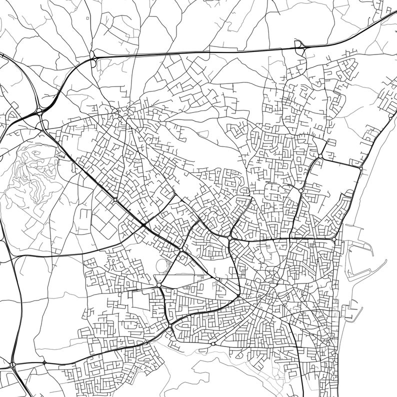 Larnaka Map Print Larnaka Map Poster Wall Art Larnaka City | Etsy