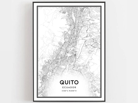 Quito Map Print Quito Map Poster Wall Art Quito City Map - Etsy México