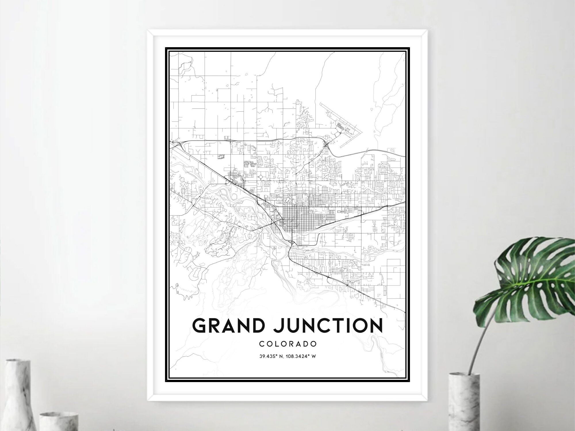 Grand Junction Map Print Grand Junction Map Poster Wall Art | Etsy