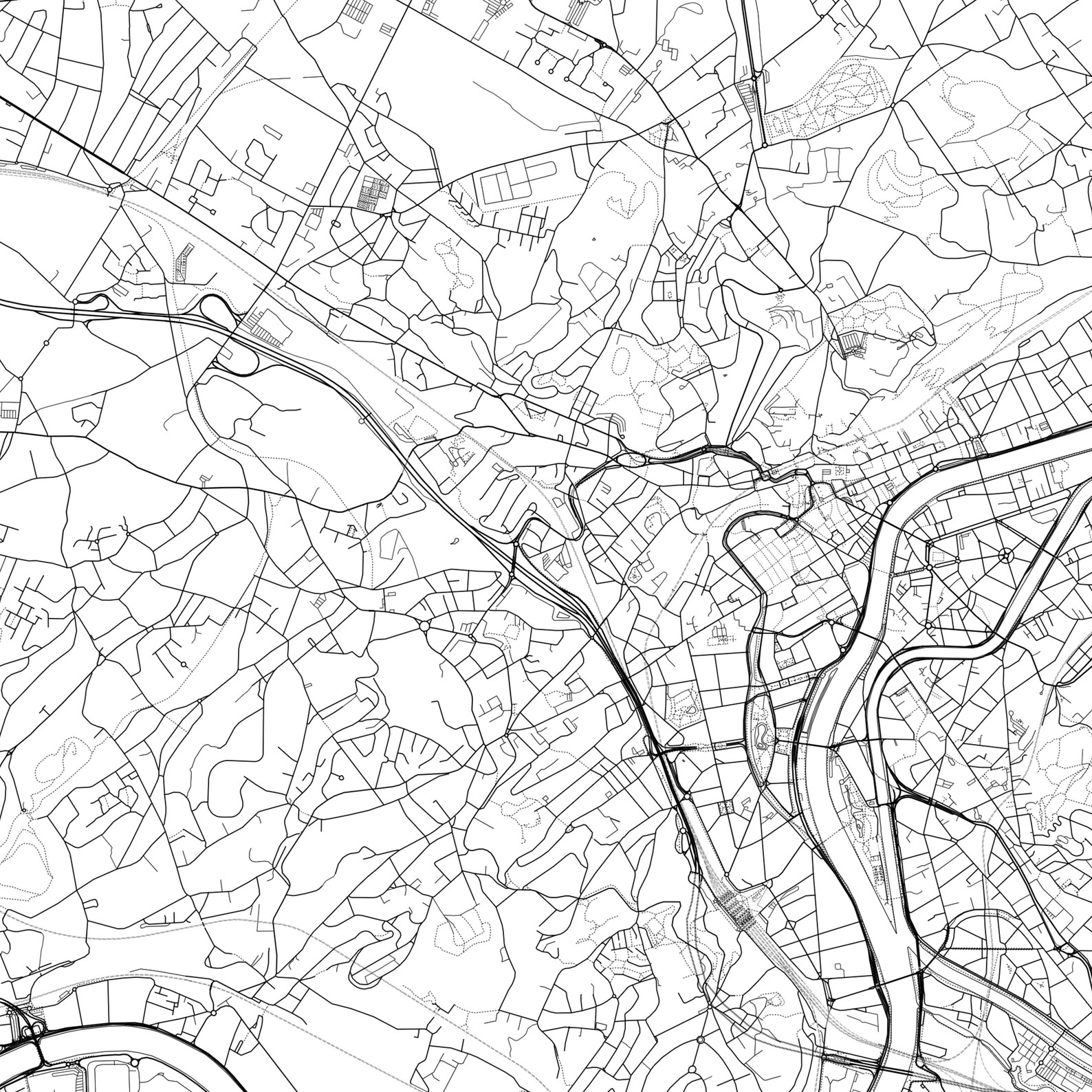 Liège Map Print Liège Map Poster Wall Art Liège City Map | Etsy