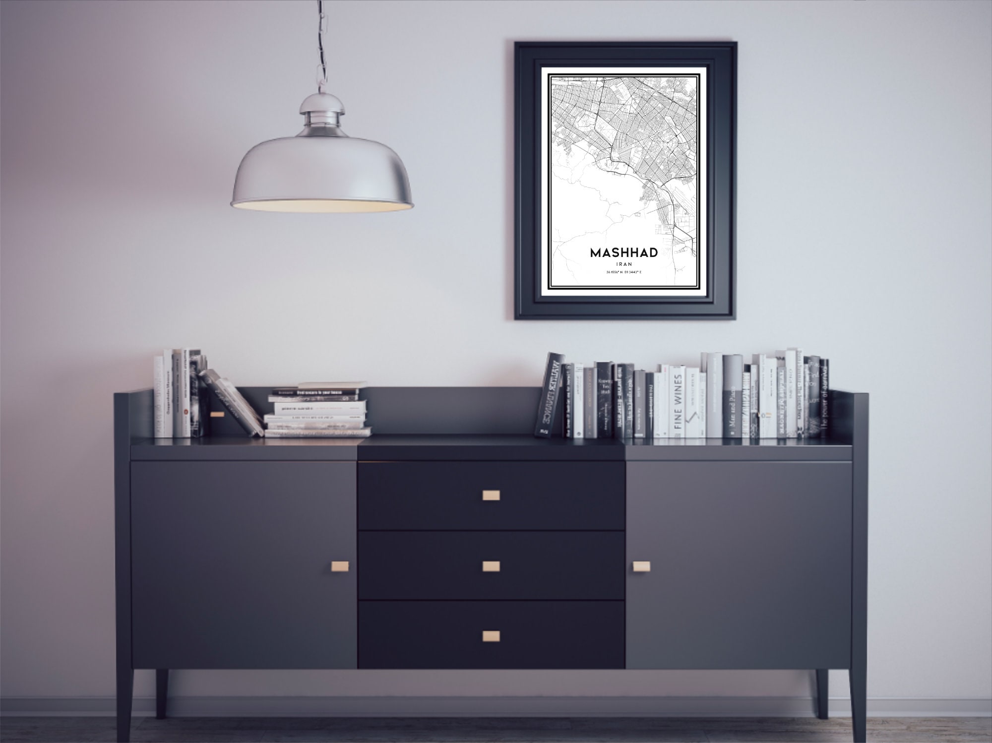 Mashhad Map Print Mashhad Map Poster Wall Art Mashhad City | Etsy