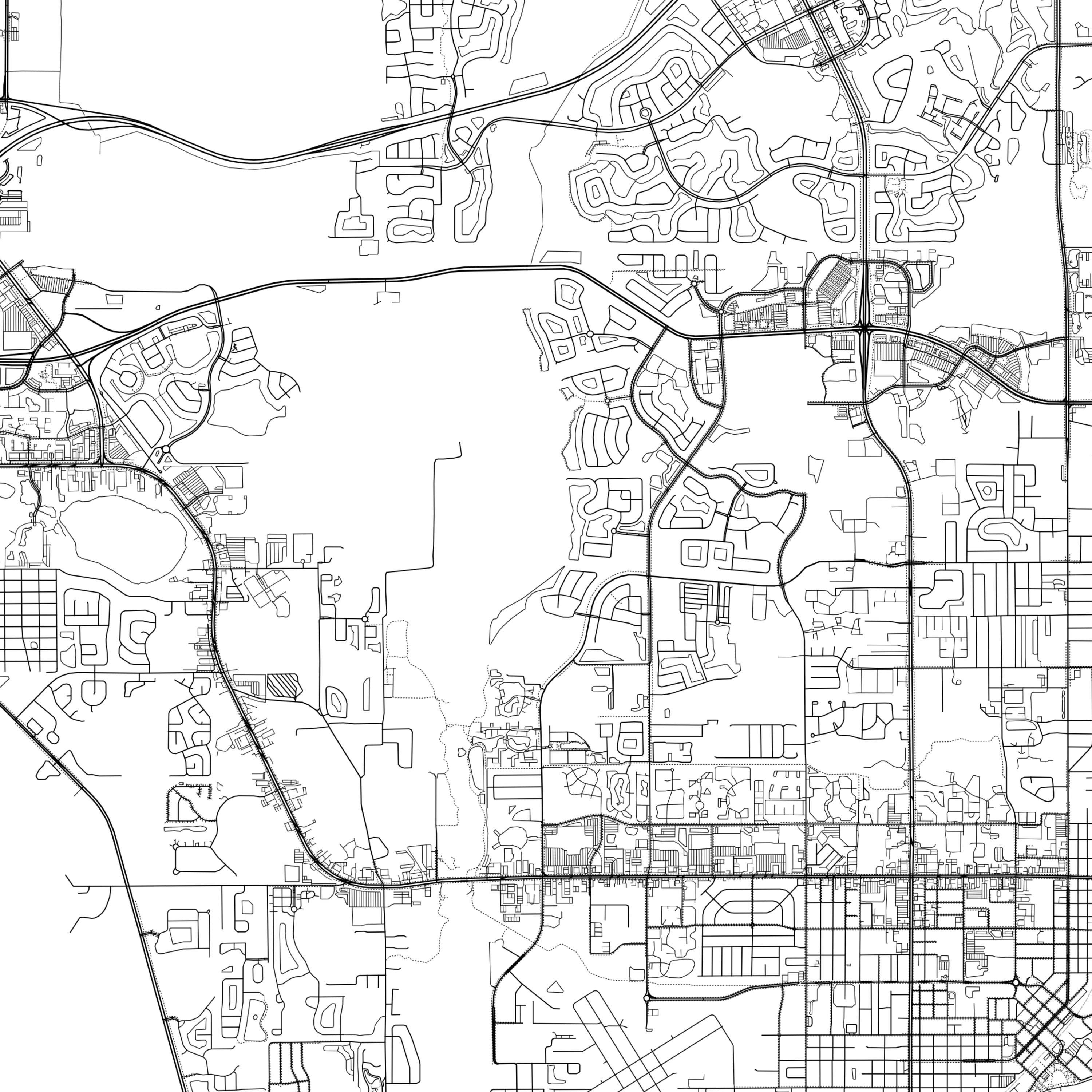 Kissimmee Map Print, Kissimmee Map Poster Wall Art, Fl City Map ...
