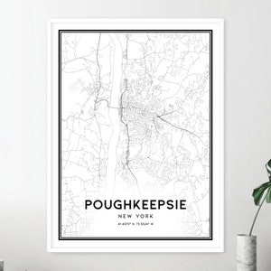 Poughkeepsie Map Print, Poughkeepsie Map Poster Wall Art, Ny City Map ...
