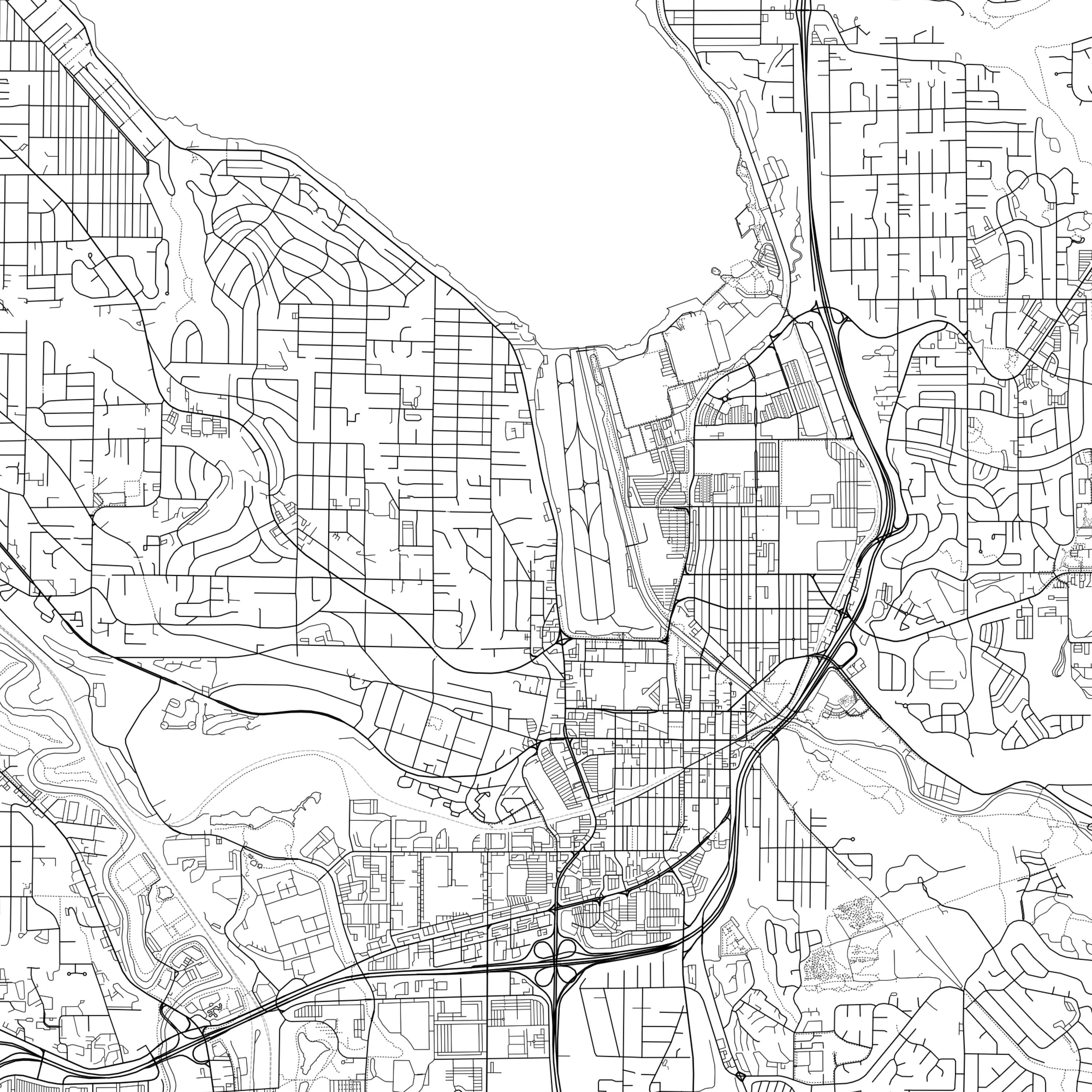 Renton Map Print Renton Map Poster Wall Art Wa City Map | Etsy