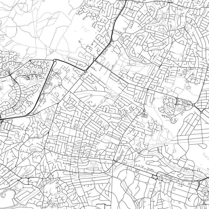 Bournemouth Map Print Bournemouth Map Poster Wall Art | Etsy