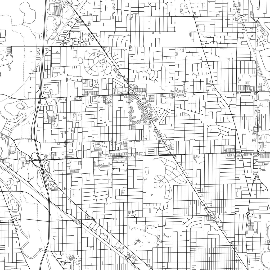 Niles Map Print Niles Map Poster Wall Art Il City Map | Etsy