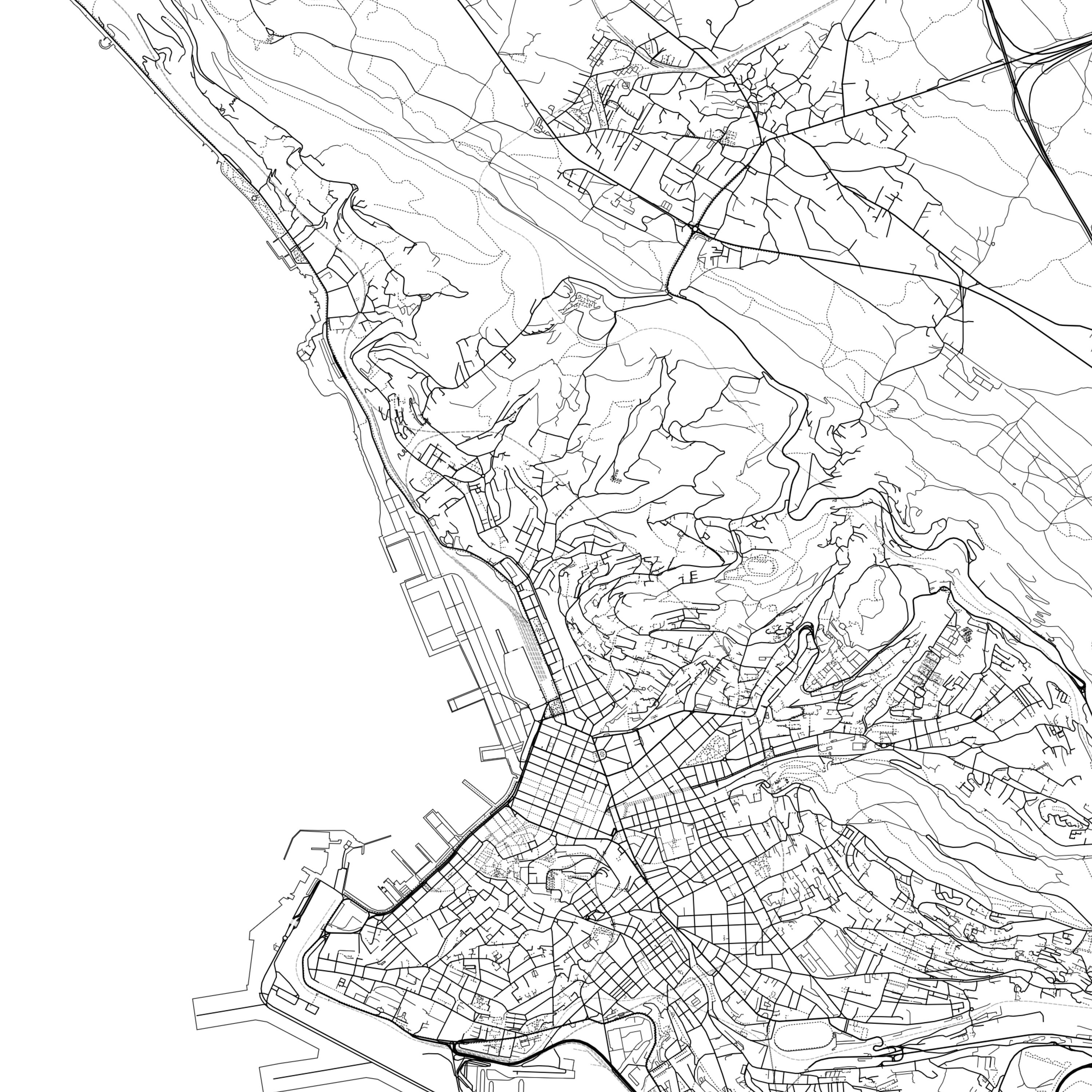 Trieste Map Print Trieste Map Poster Wall Art Trieste City | Etsy