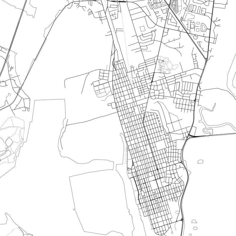 Brunswick Map Print, Brunswick Map Poster Wall Art, Ga City Map ...