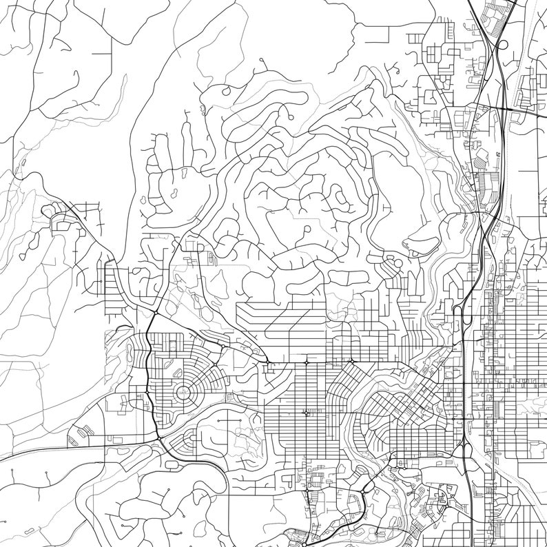 Bend Map Print Bend Map Poster Wall Art or City Map Oregon - Etsy