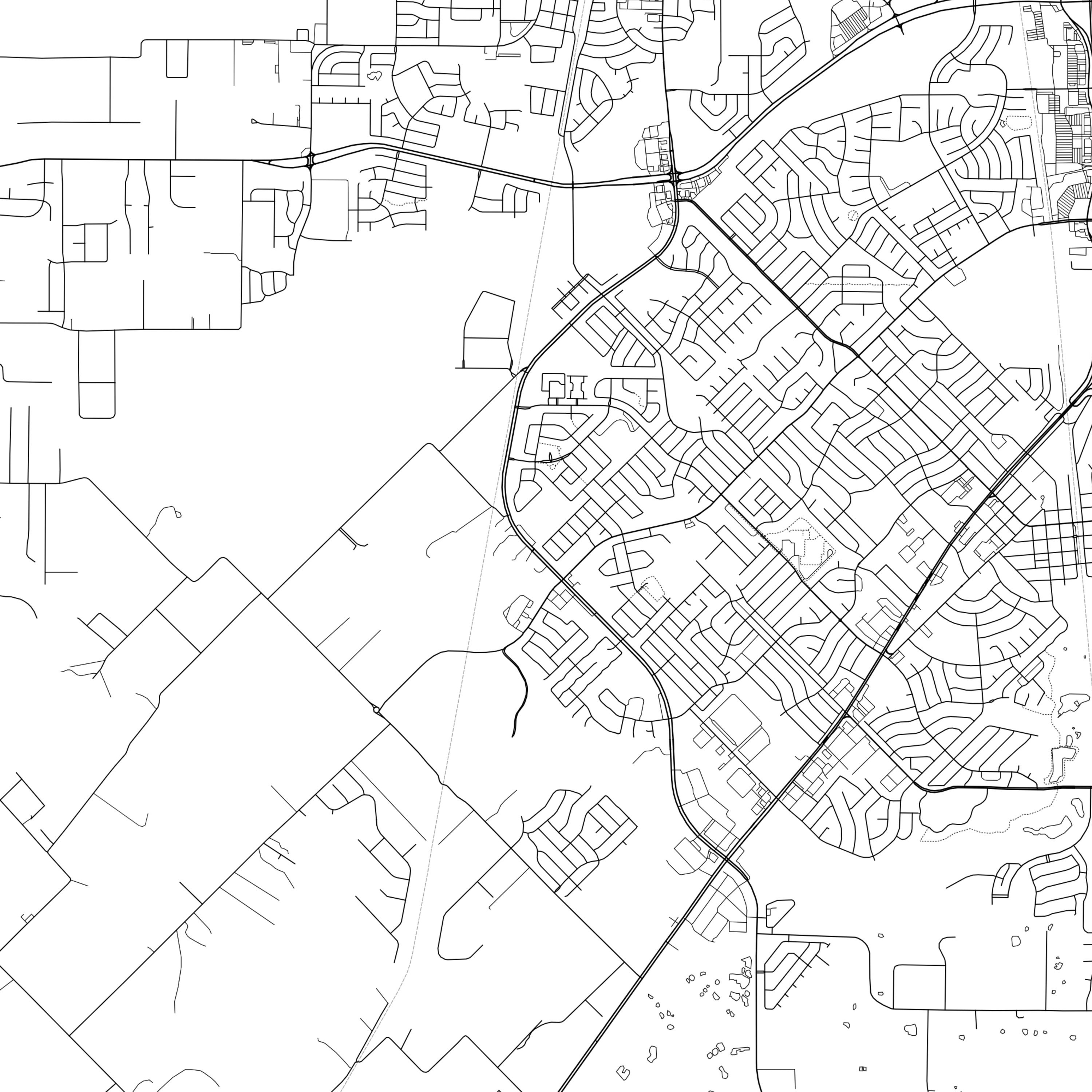 Burleson Map Print, Burleson Map Poster Wall Art, Tx City Map, Texas ...