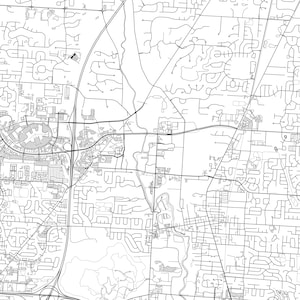 Westerville Map Print, Westerville Map Poster Wall Art, Oh City Map ...