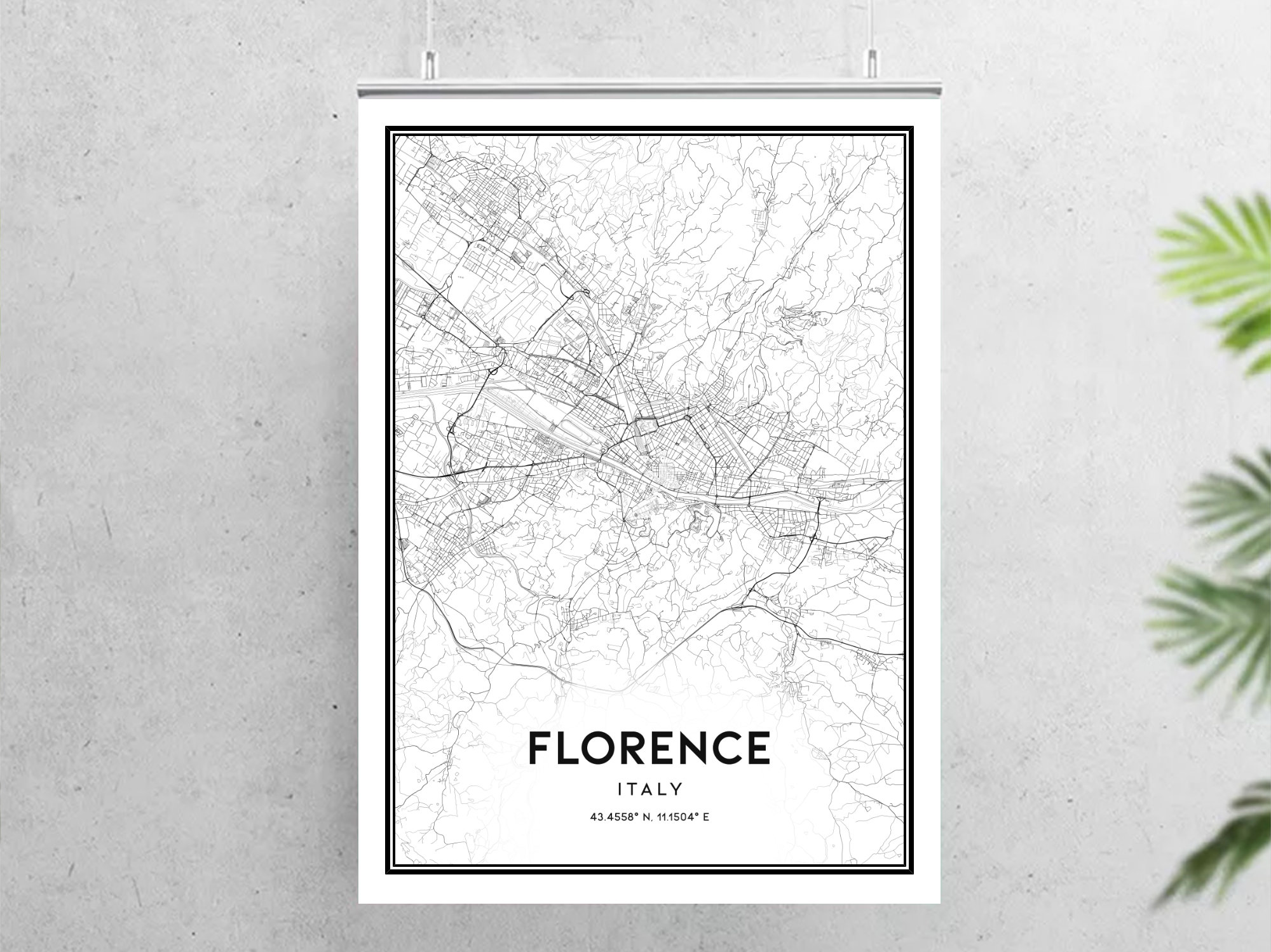 Florence Map Print Florence Map Poster Wall Art Florence - Etsy