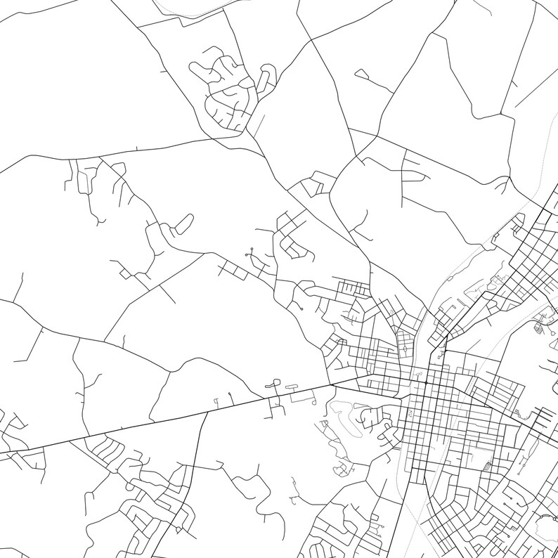 Chambersburg Map Print, Chambersburg Map Poster Wall Art, Pa City Map ...