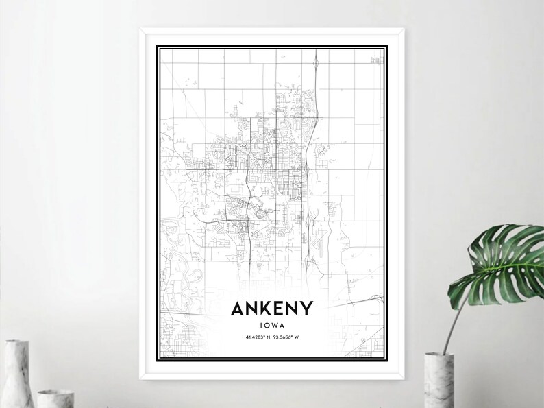 Ankeny Map Print Ankeny Map Poster Wall Art Ia City Map - Etsy