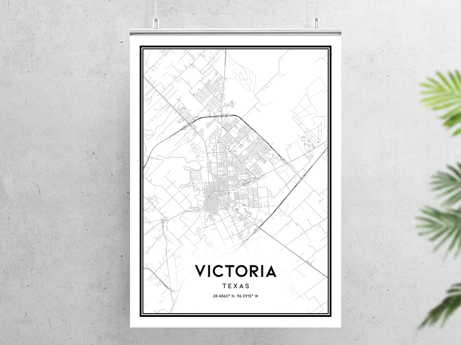 Victoria Map Print Victoria Map Poster Wall Art Tx City Map - Etsy