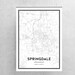 Springdale Map Print Springdale Map Poster Wall Art Ar City - Etsy