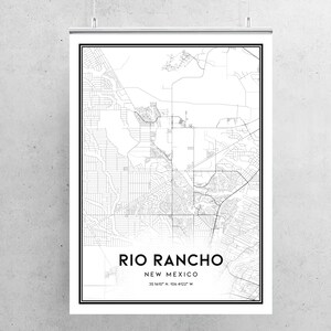 Rio Rancho Map Print, Rio Rancho Map Poster Wall Art, Nm City Map, New ...