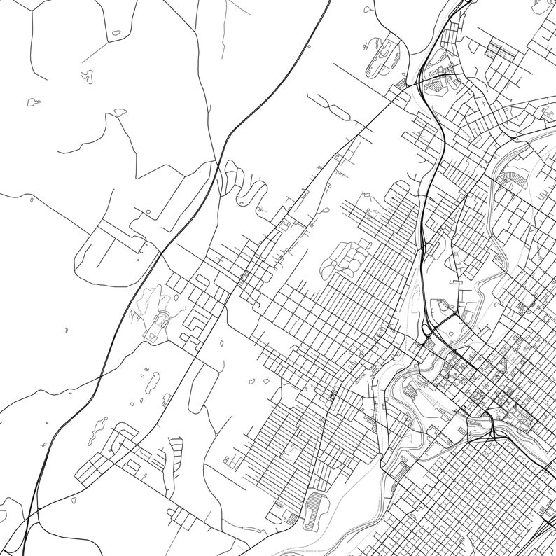 Scranton Map Print Scranton Map Poster Wall Art Pa City Map | Etsy