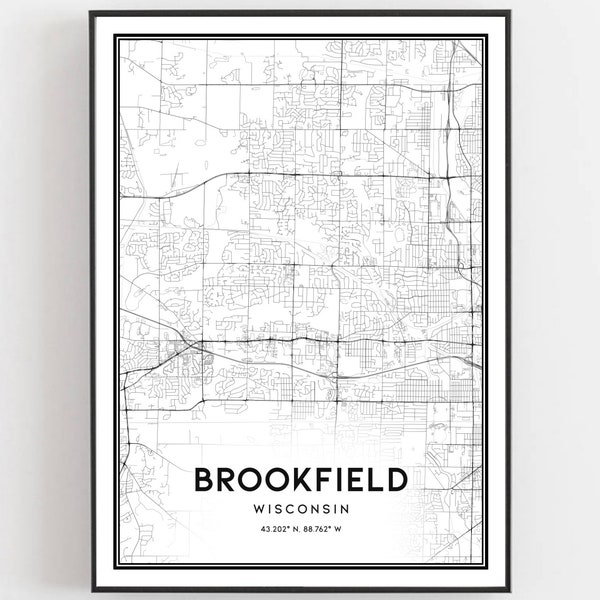 Brookfield Wi Maps - Etsy